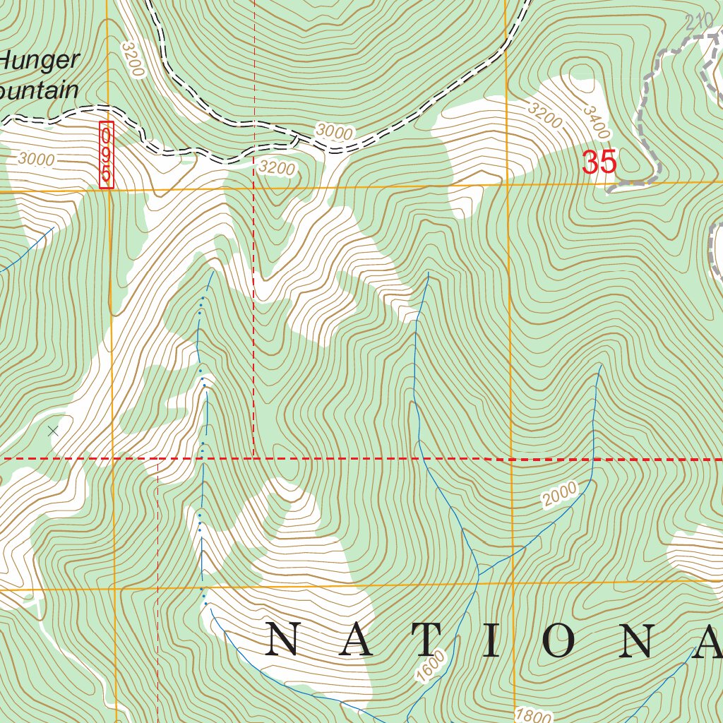 Hunger Mountain, WA FSTopo Legacy Map by US Forest Service - Topo ...