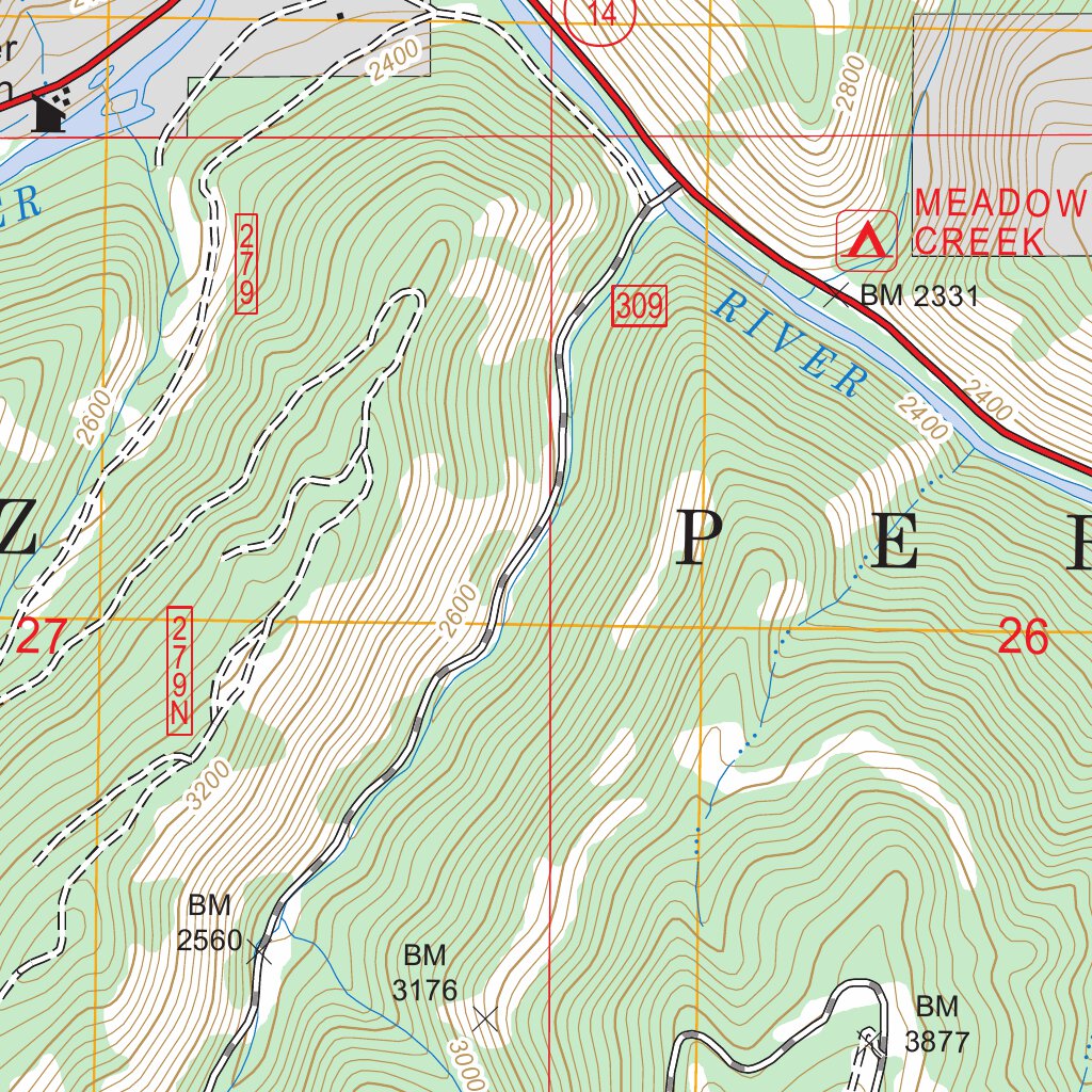 Hungry Ridge, ID FSTopo Legacy Map by US Forest Service - Topo | Avenza ...