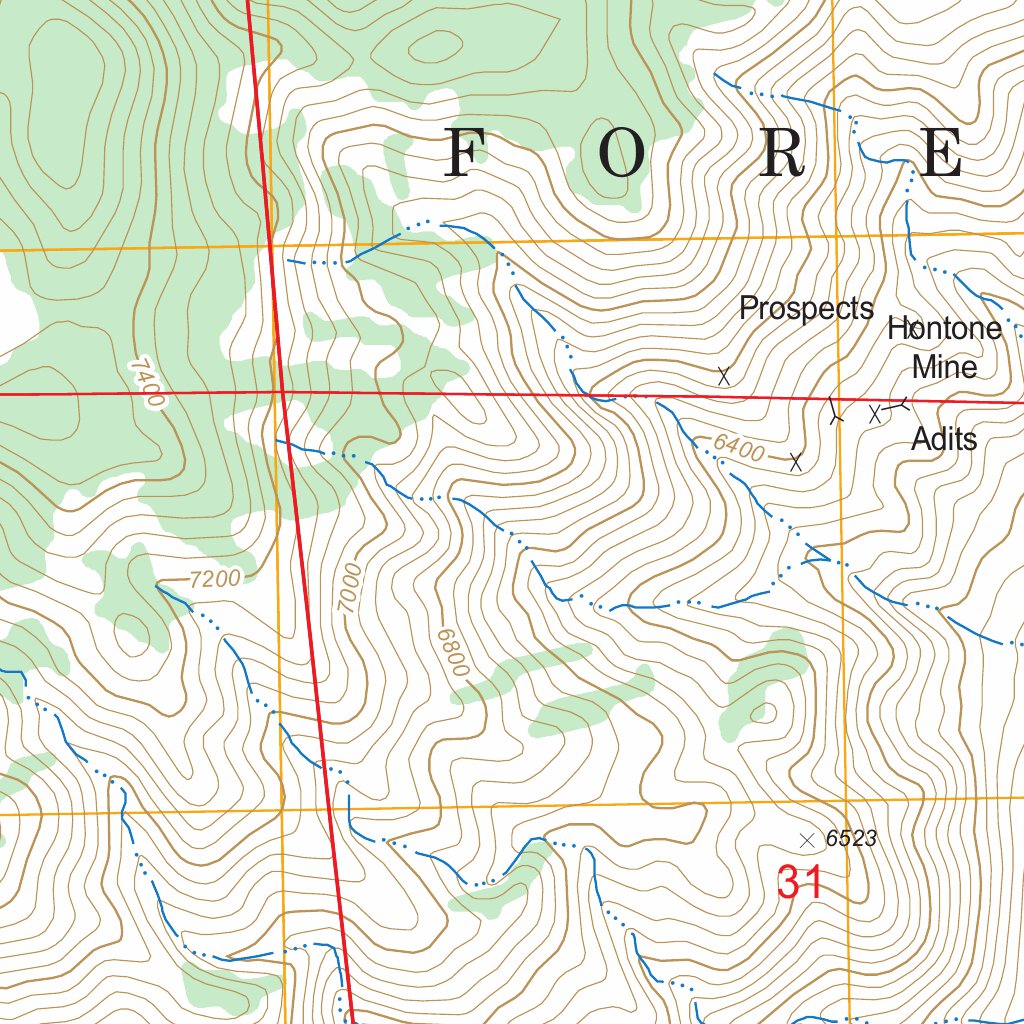 Huntoon Valley, NV FSTopo Legacy Map by US Forest Service - Topo ...