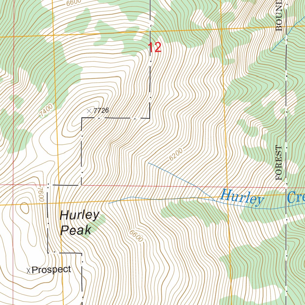 Hurley Peak, WA FSTopo Legacy Map by US Forest Service - Topo | Avenza Maps