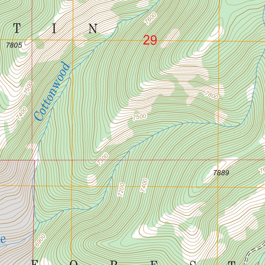 Ibex Mountain, MT FSTopo Legacy Map by US Forest Service - Topo ...