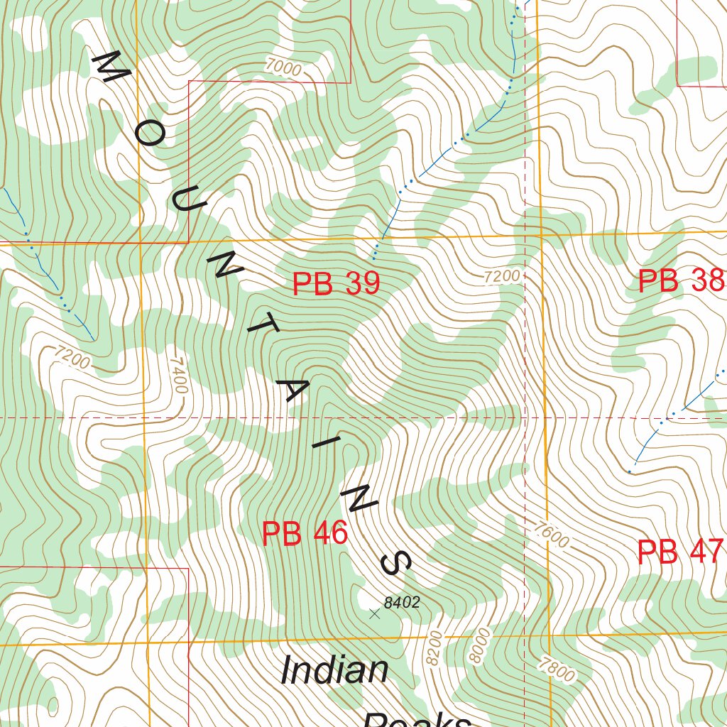 Indian Peaks, UT FSTopo Legacy Map by US Forest Service - Topo | Avenza ...