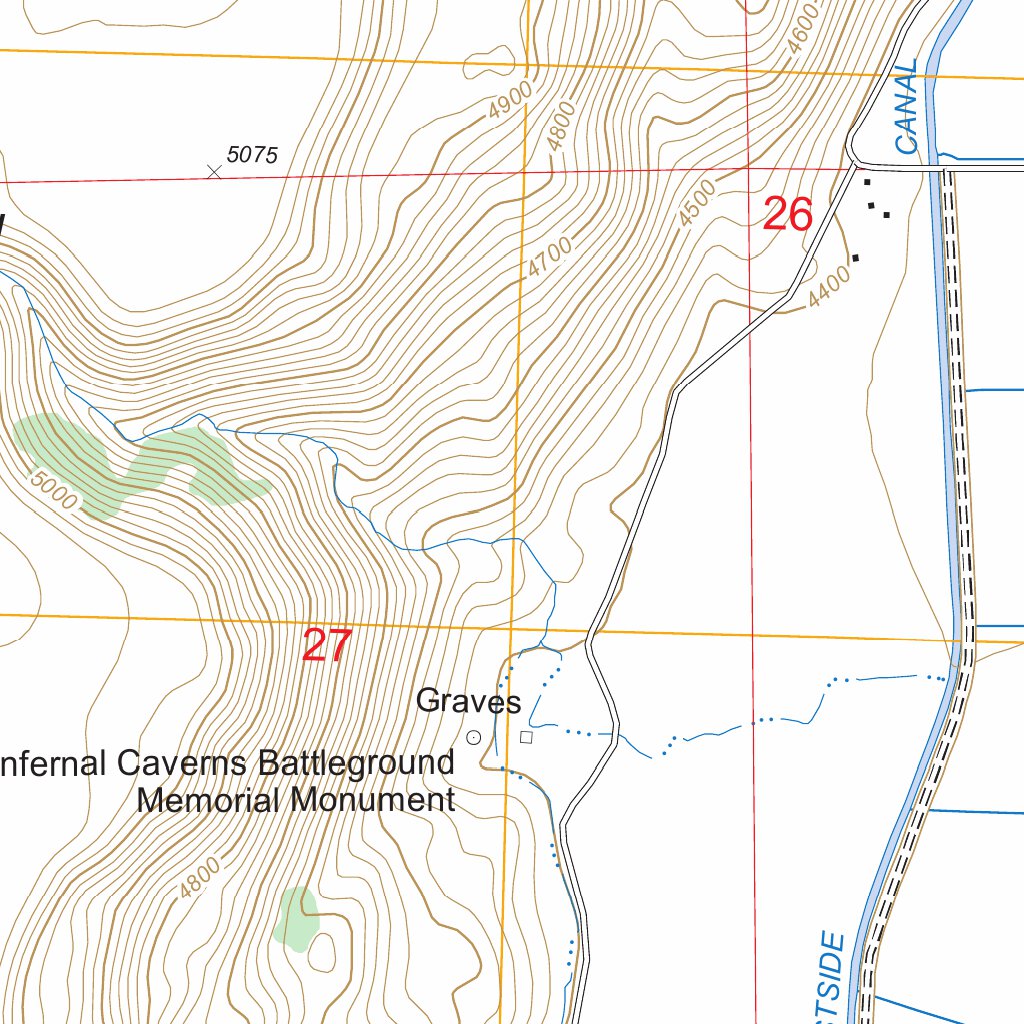 Infernal Caverns, CA FSTopo Legacy Map by US Forest Service - Topo ...