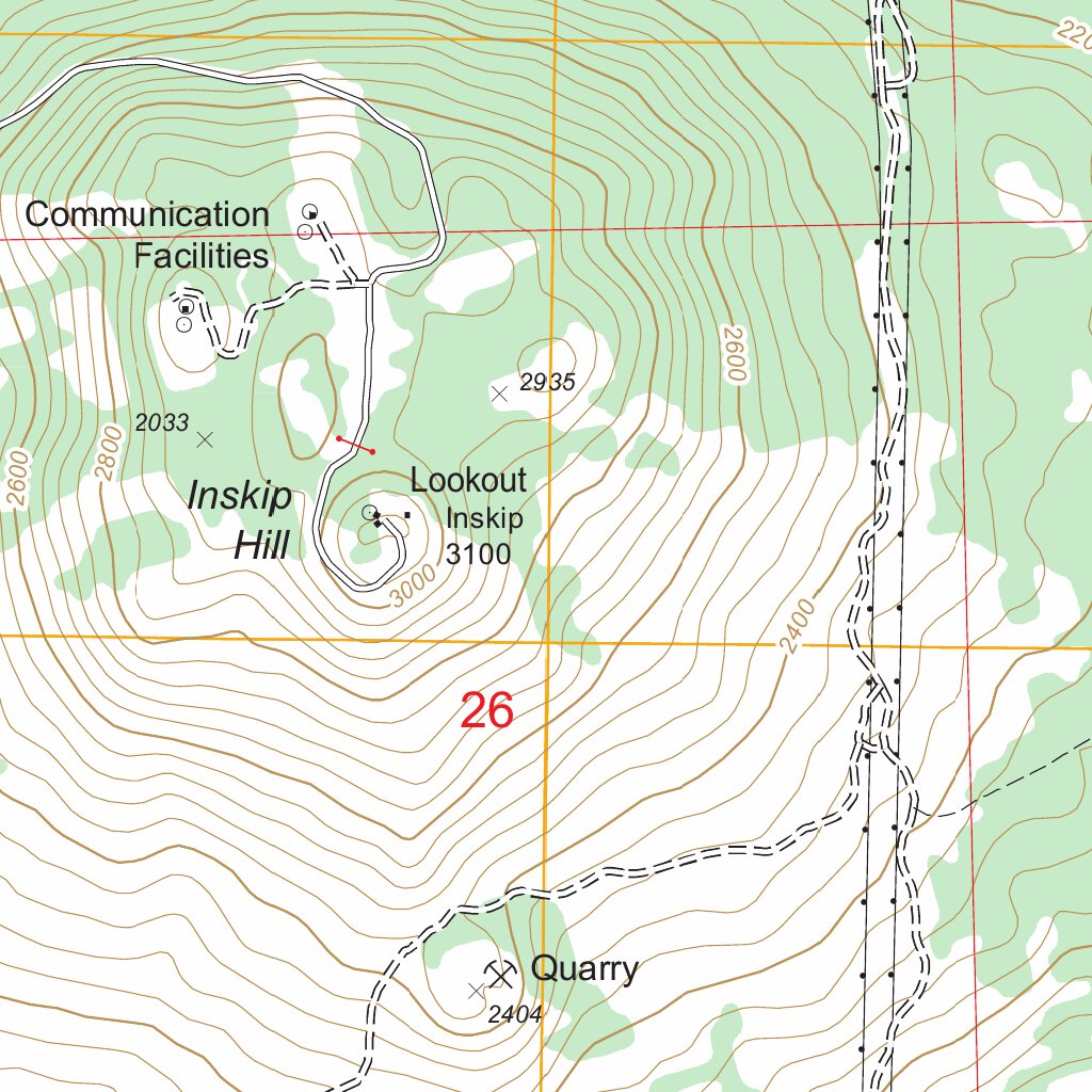 Inskip Hill, CA FSTopo Legacy Map by US Forest Service - Topo | Avenza Maps