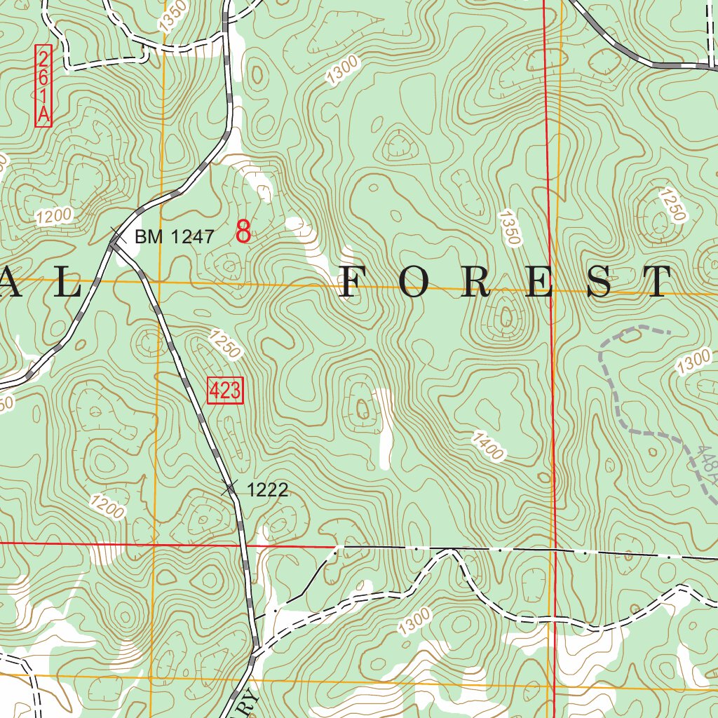 Iron Lake NE, WI FSTopo Legacy Map by US Forest Service - Topo | Avenza ...