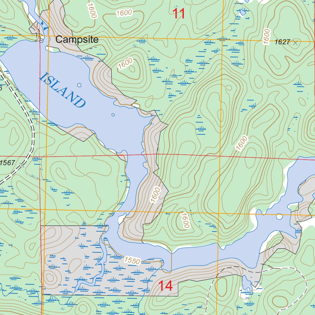 Isabella Lake, MN FSTopo Legacy Map by US Forest Service - Topo ...