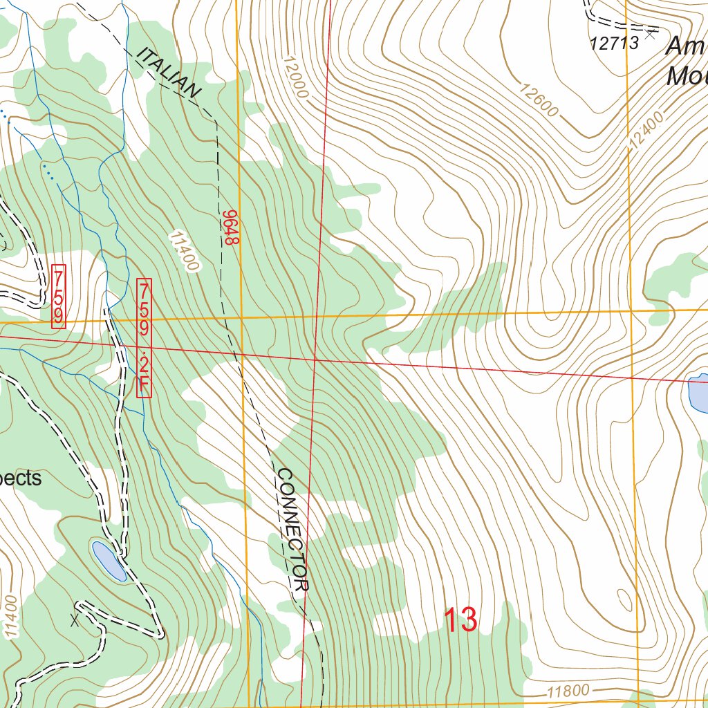 Italian Creek, CO FSTopo Legacy Map by US Forest Service - Topo ...