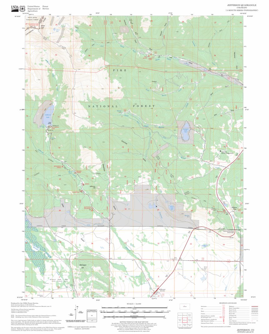 Jefferson, CO FSTopo Legacy Map by US Forest Service - Topo | Avenza Maps