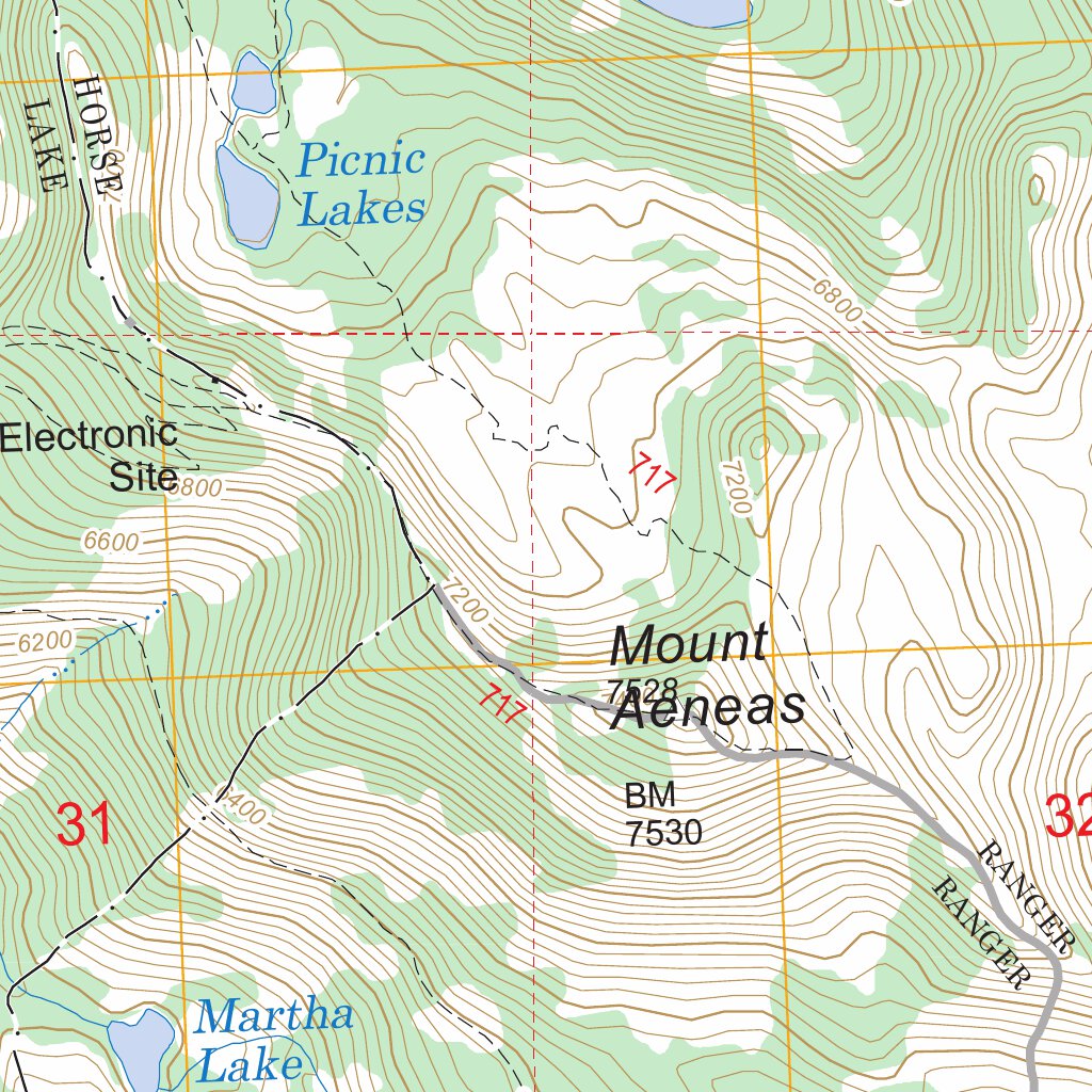 Jewel Basin, MT FSTopo Legacy Map by US Forest Service - Topo | Avenza Maps