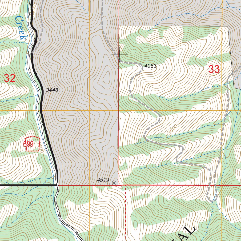 Jim Creek Butte, OR - WA FSTopo Legacy Map by US Forest Service - Topo ...