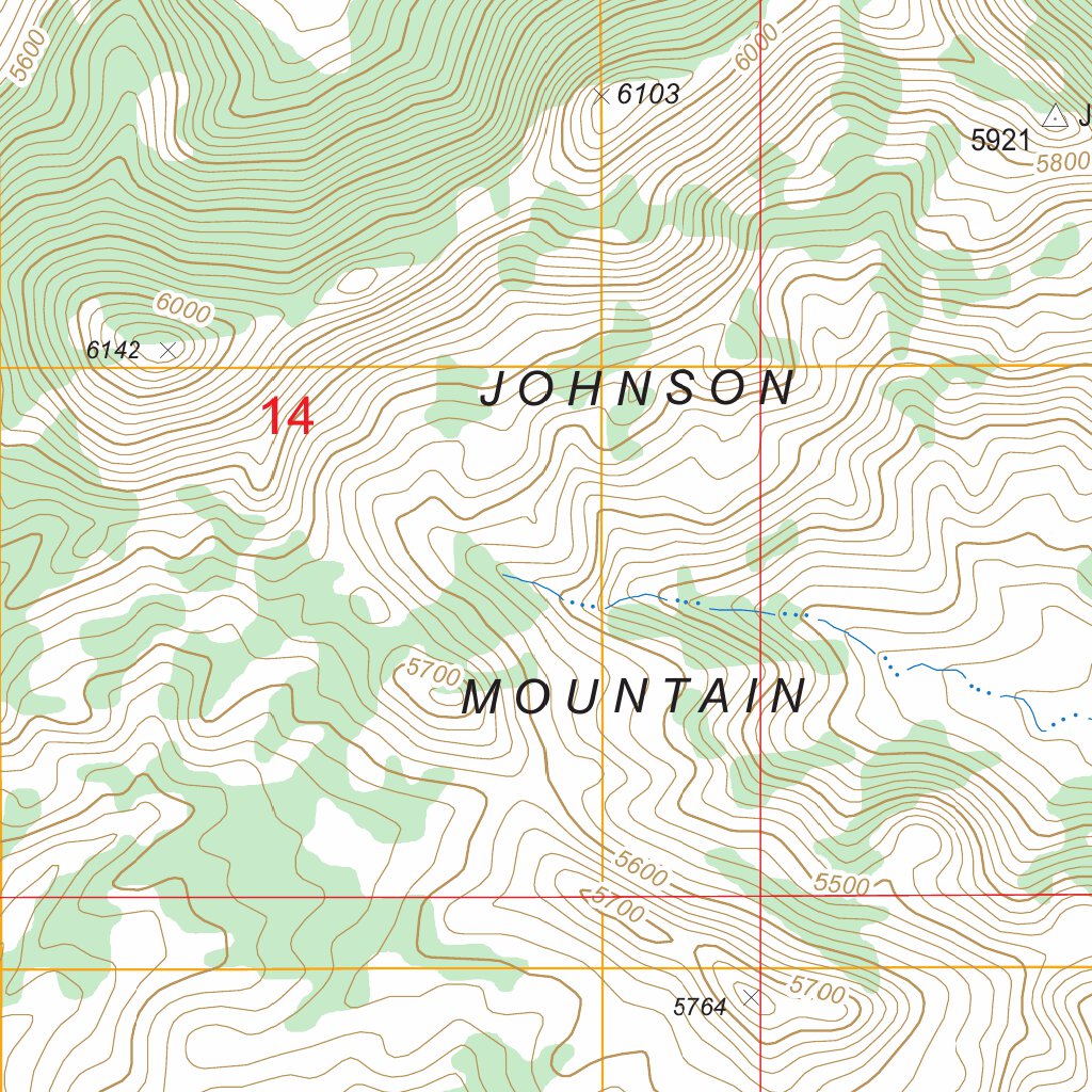 Johnson Mountain, WY FSTopo Legacy Map by US Forest Service - Topo ...