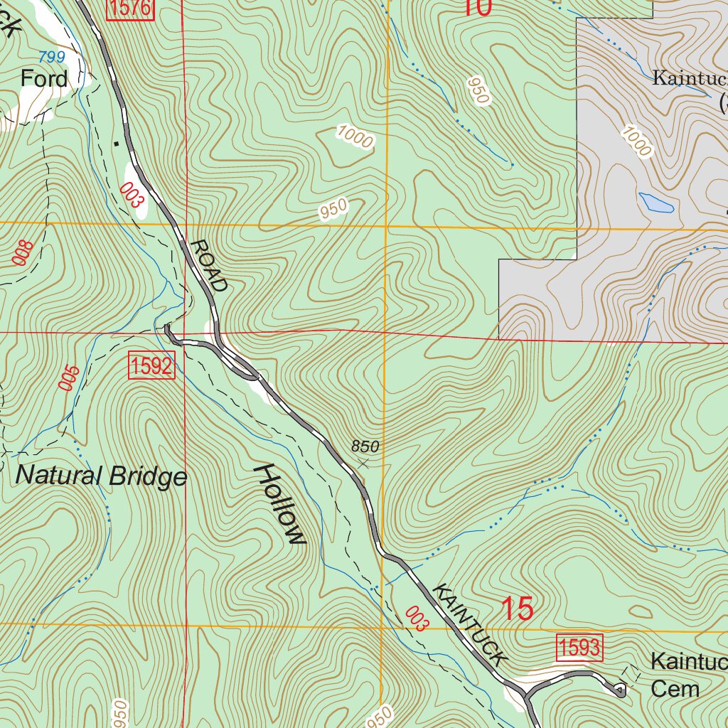 Kaintuck Hollow, MO FSTopo Legacy Map by US Forest Service - Topo ...