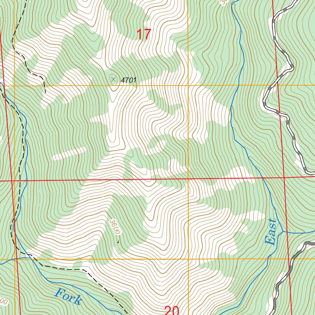 Kangaroo Mountain, CA FSTopo Legacy Map by US Forest Service - Topo ...