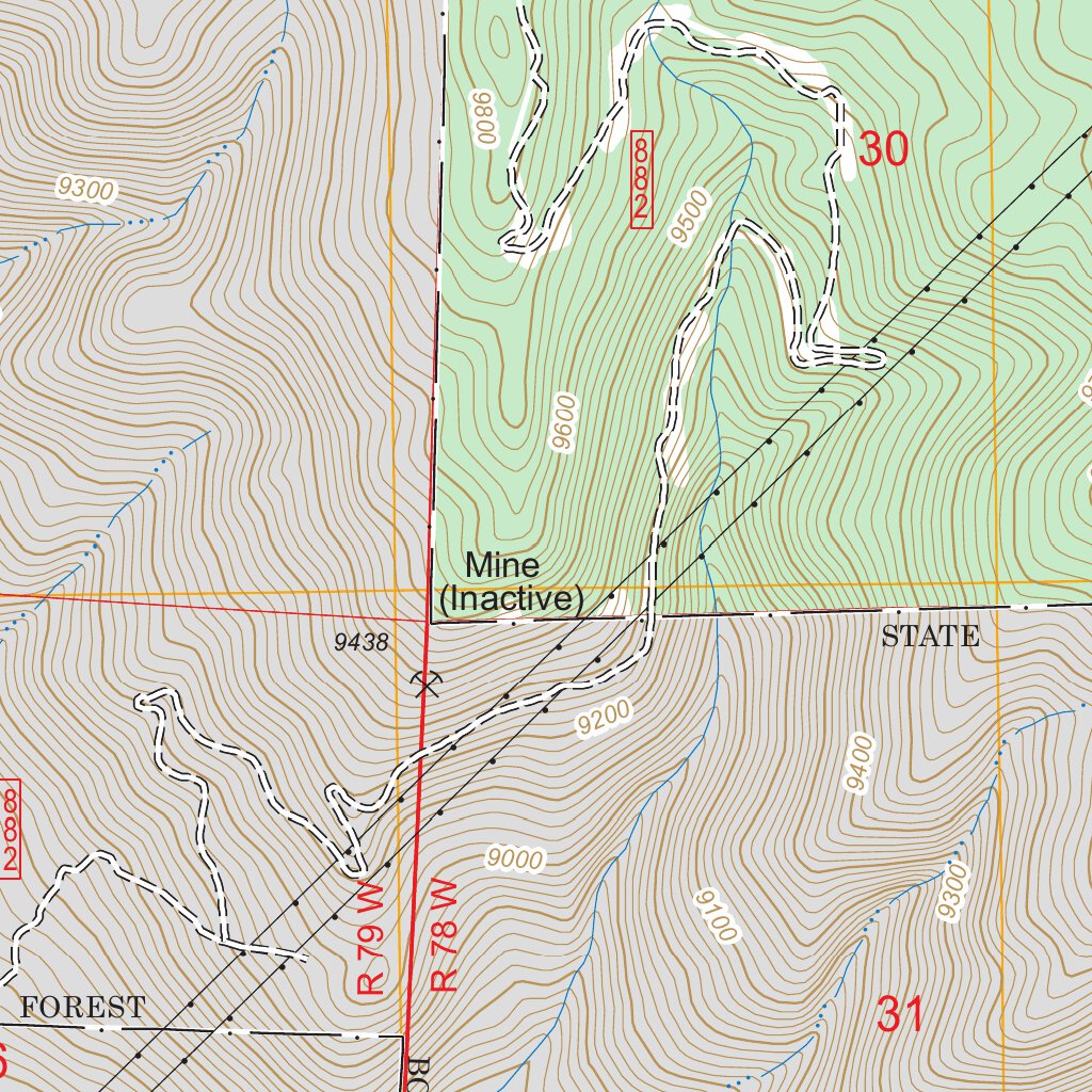 Kings Canyon, CO - WY FSTopo Legacy Map by US Forest Service - Topo ...