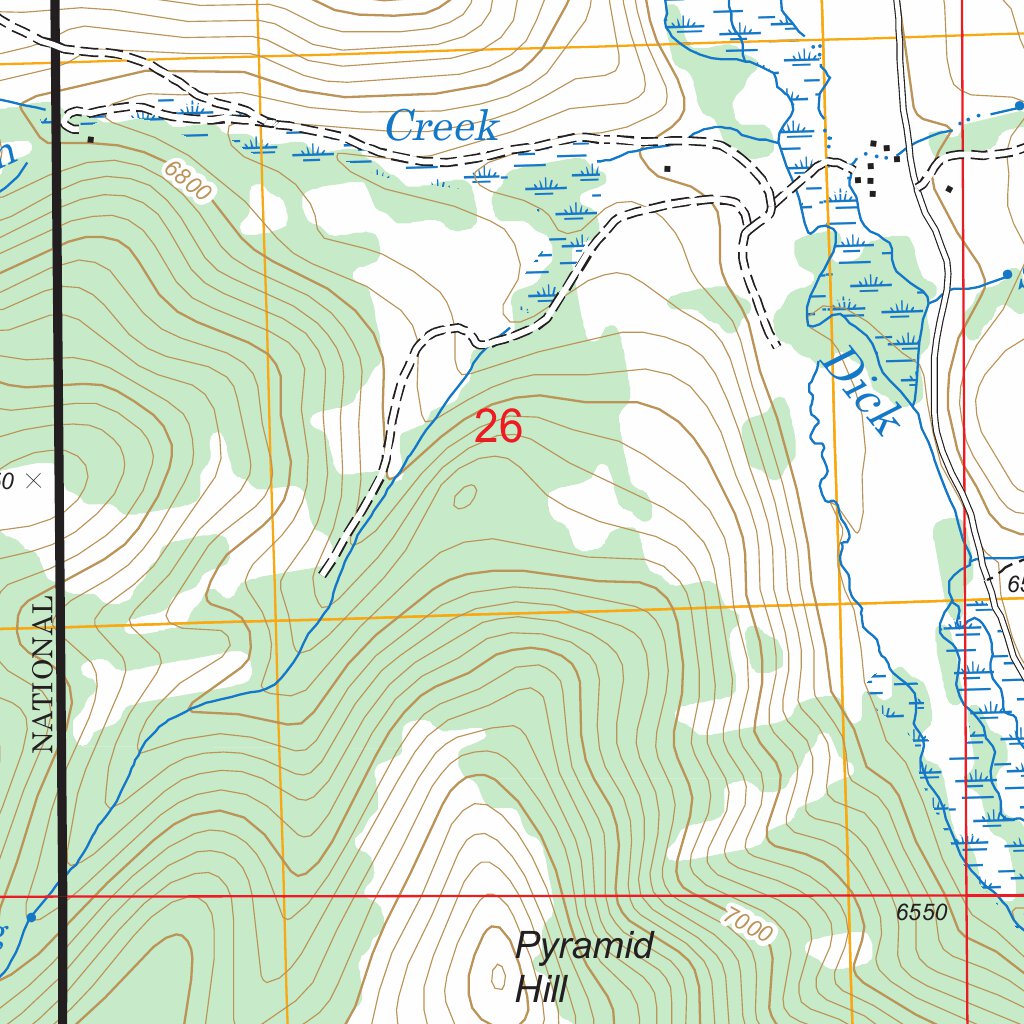 Kitty Creek, MT - ID FSTopo Legacy Map by US Forest Service - Topo ...