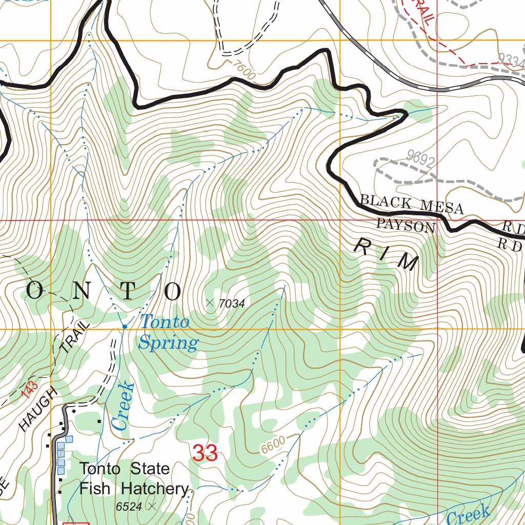 Knoll Lake, AZ FSTopo Legacy Map by US Forest Service - Topo | Avenza Maps