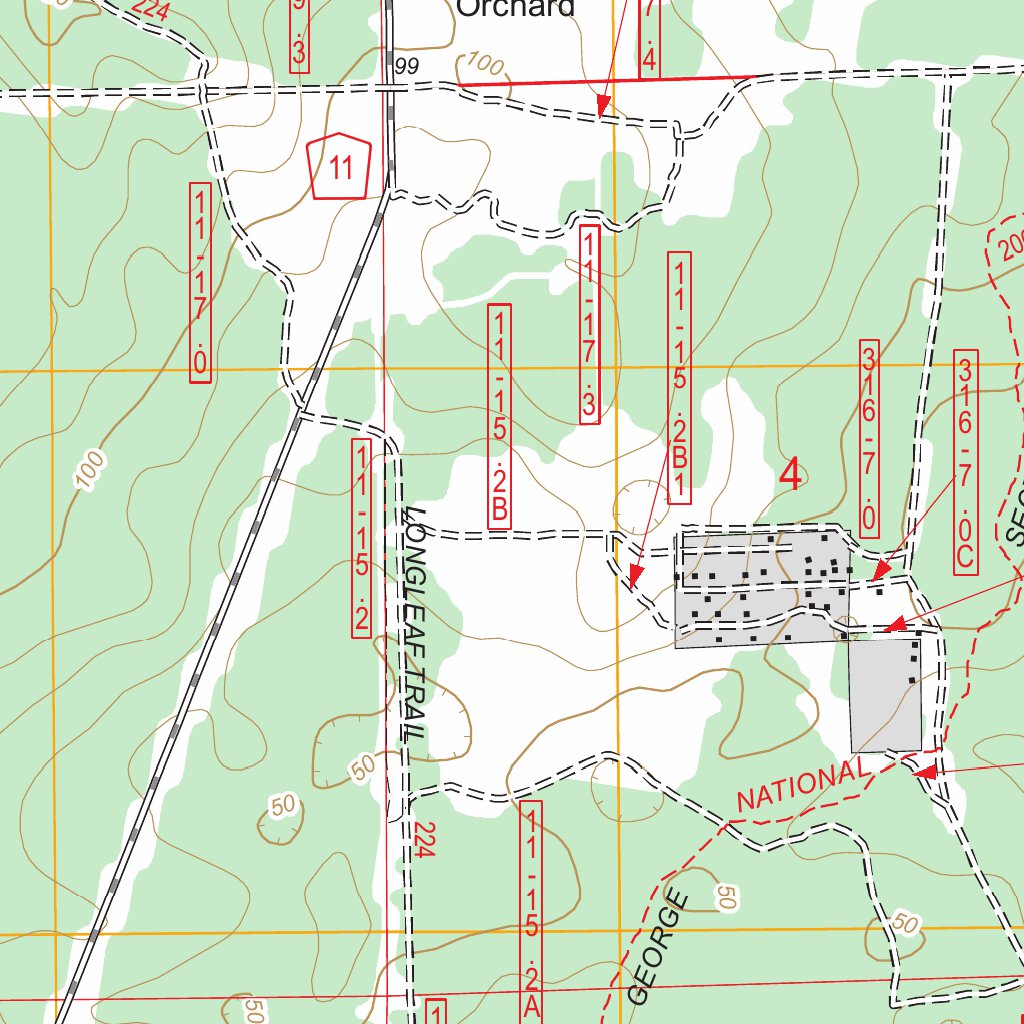 Lake Delancy, FL FSTopo Legacy Map by US Forest Service - Topo | Avenza ...