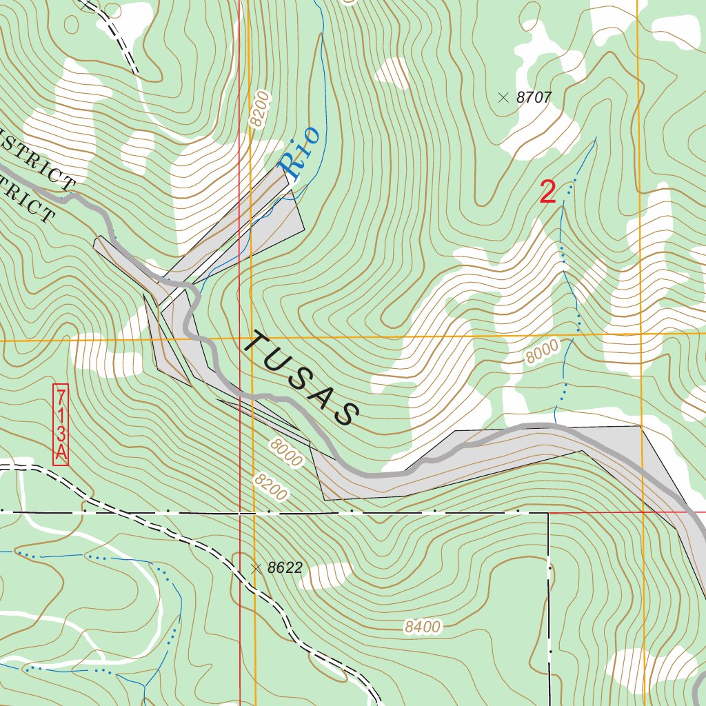 Las Tablas, NM FSTopo Legacy Map by US Forest Service - Topo | Avenza Maps