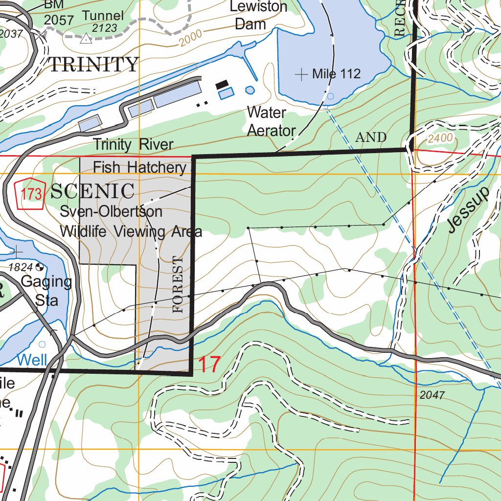 Lewiston, CA FSTopo Legacy Map by US Forest Service - Topo | Avenza Maps