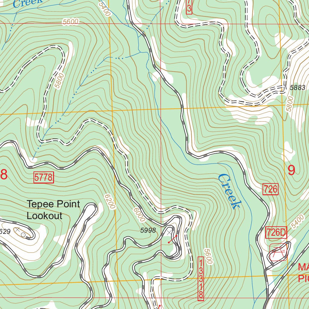 Lick Creek, MT FSTopo Legacy Map by US Forest Service - Topo | Avenza Maps