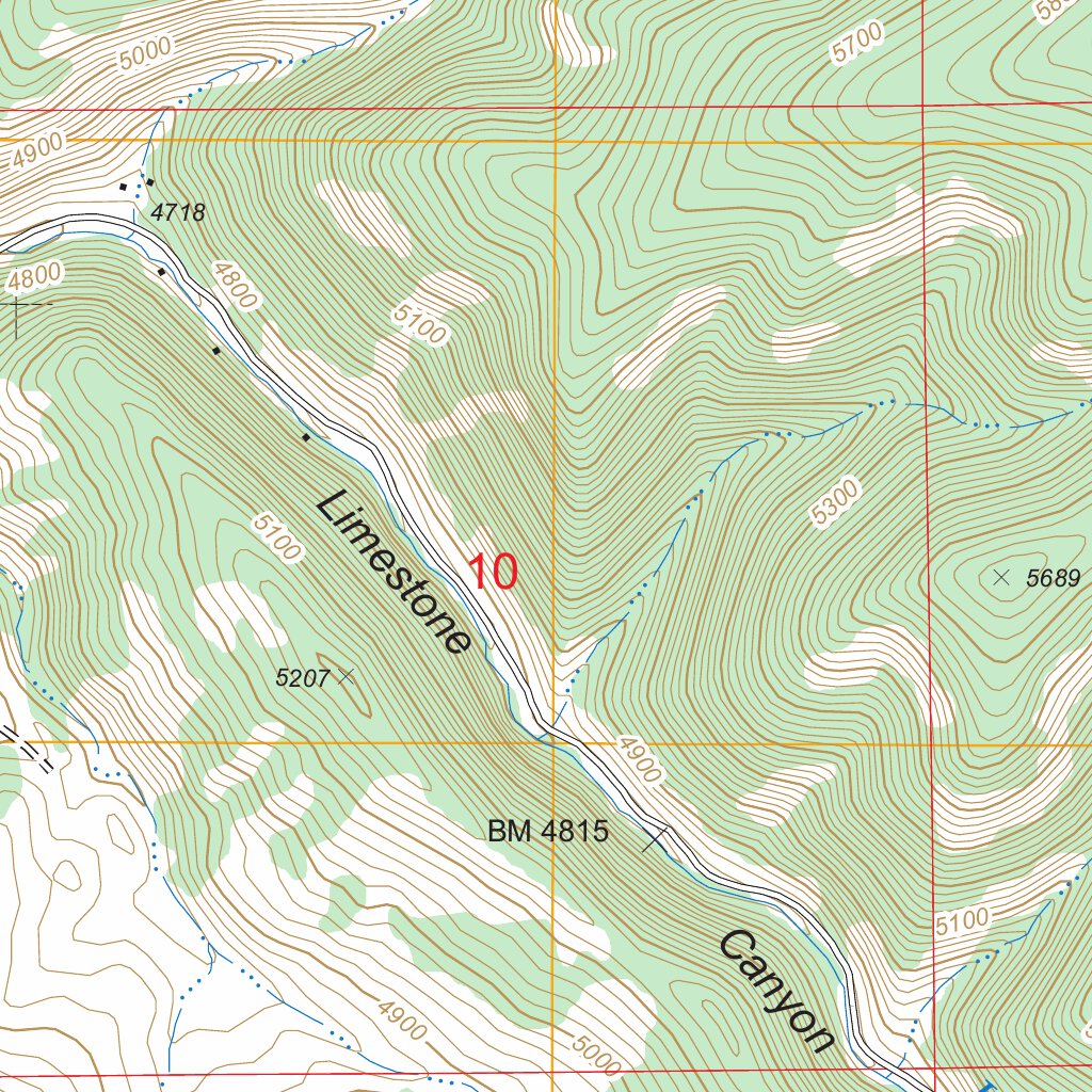 Limestone Butte, MT FSTopo Legacy Map by US Forest Service - Topo ...