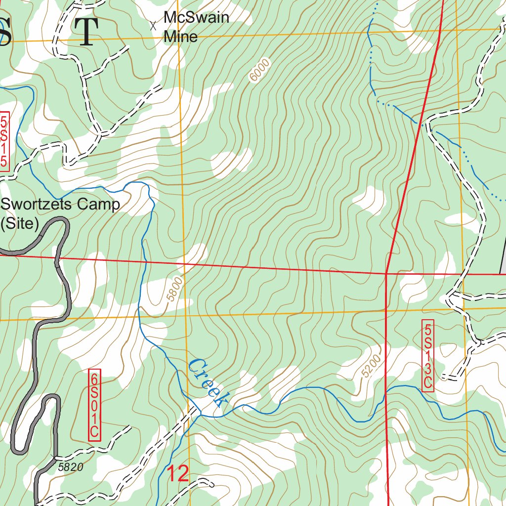 Little Shuteye Peak, CA FSTopo Legacy Map by US Forest Service - Topo ...