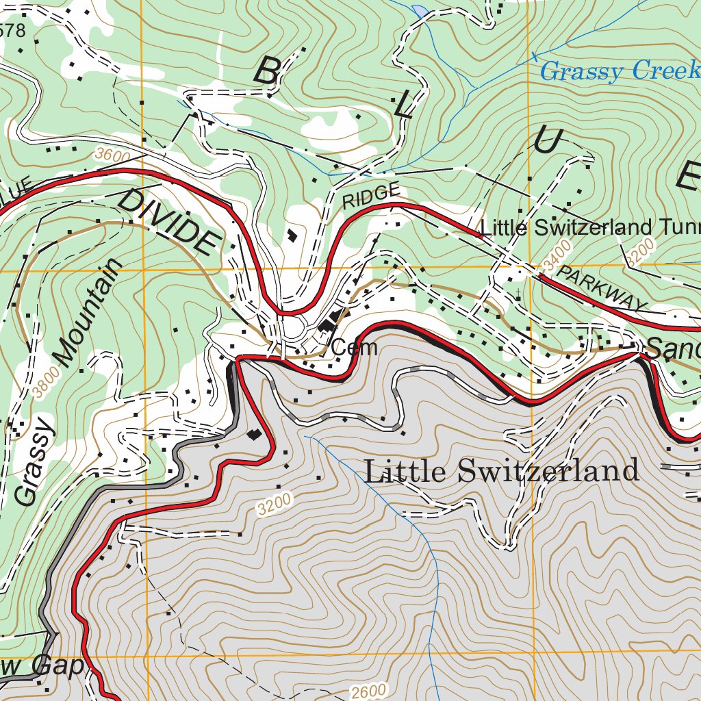 Little Switzerland, NC FSTopo Legacy Map by US Forest Service - Topo ...