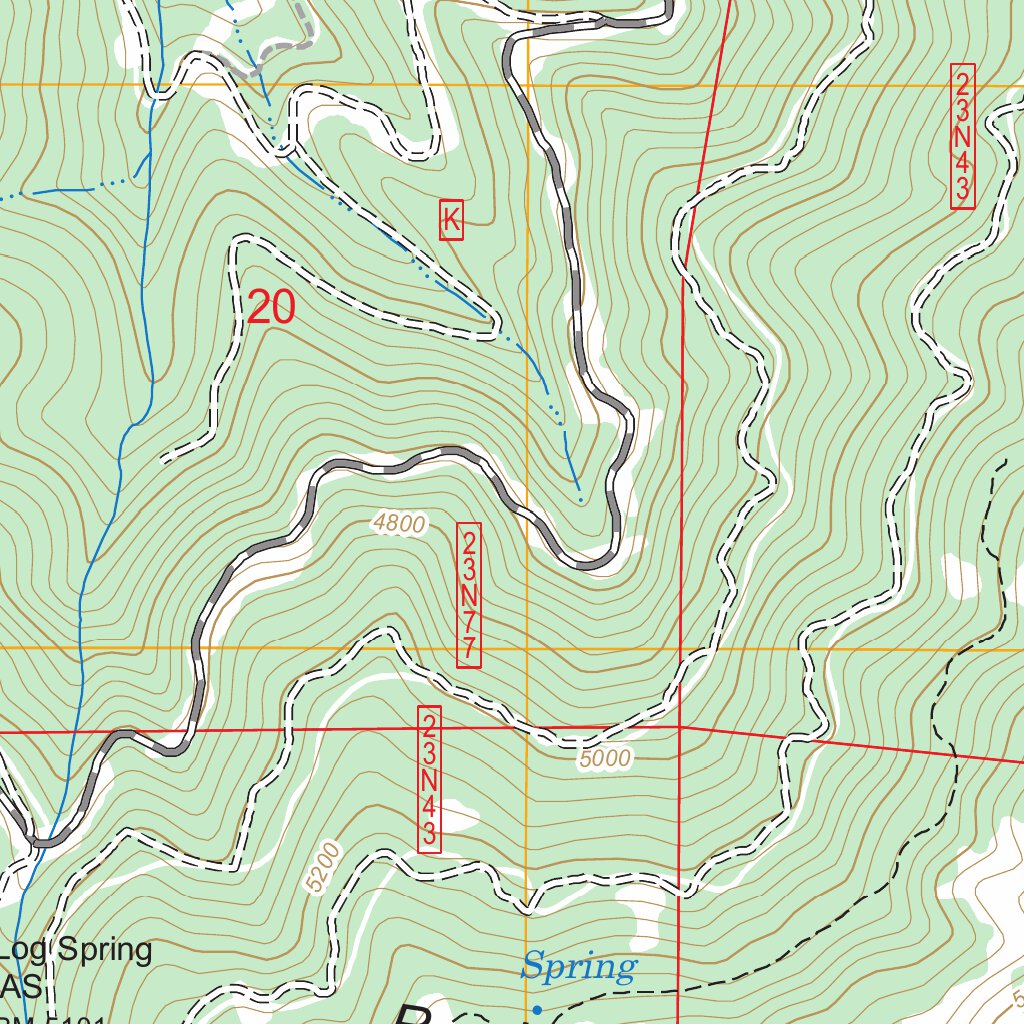 Log Spring, CA FSTopo Legacy Map by US Forest Service - Topo | Avenza Maps
