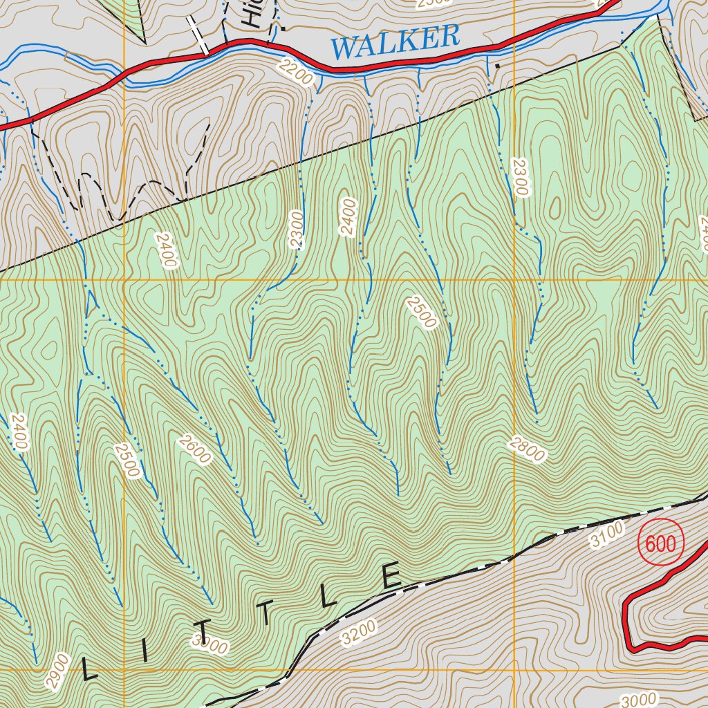 Long Spur, VA FSTopo Legacy Map by US Forest Service - Topo | Avenza Maps