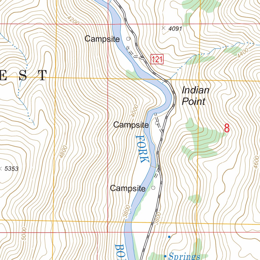 Long Tom Reservoir, ID FSTopo Legacy Map by US Forest Service - Topo ...