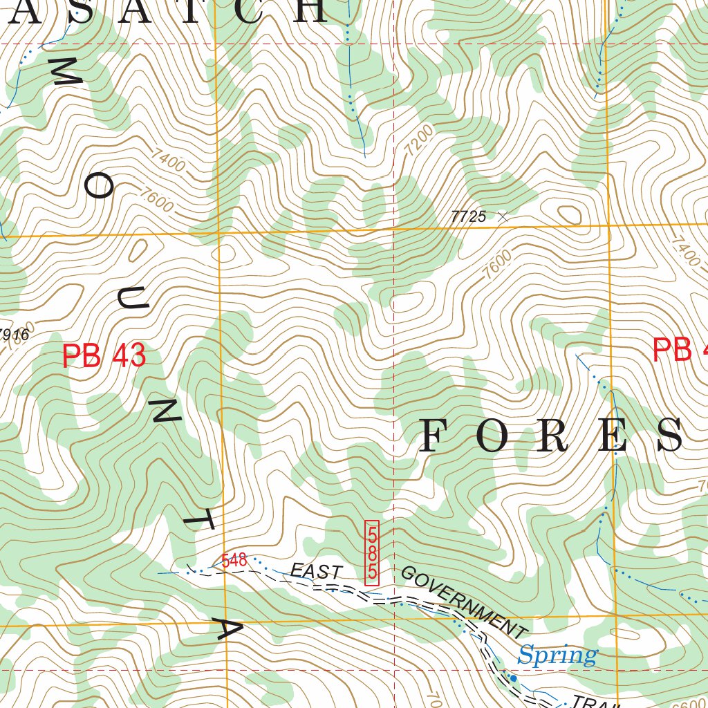 Lookout Pass, UT FSTopo Legacy Map by US Forest Service - Topo | Avenza ...