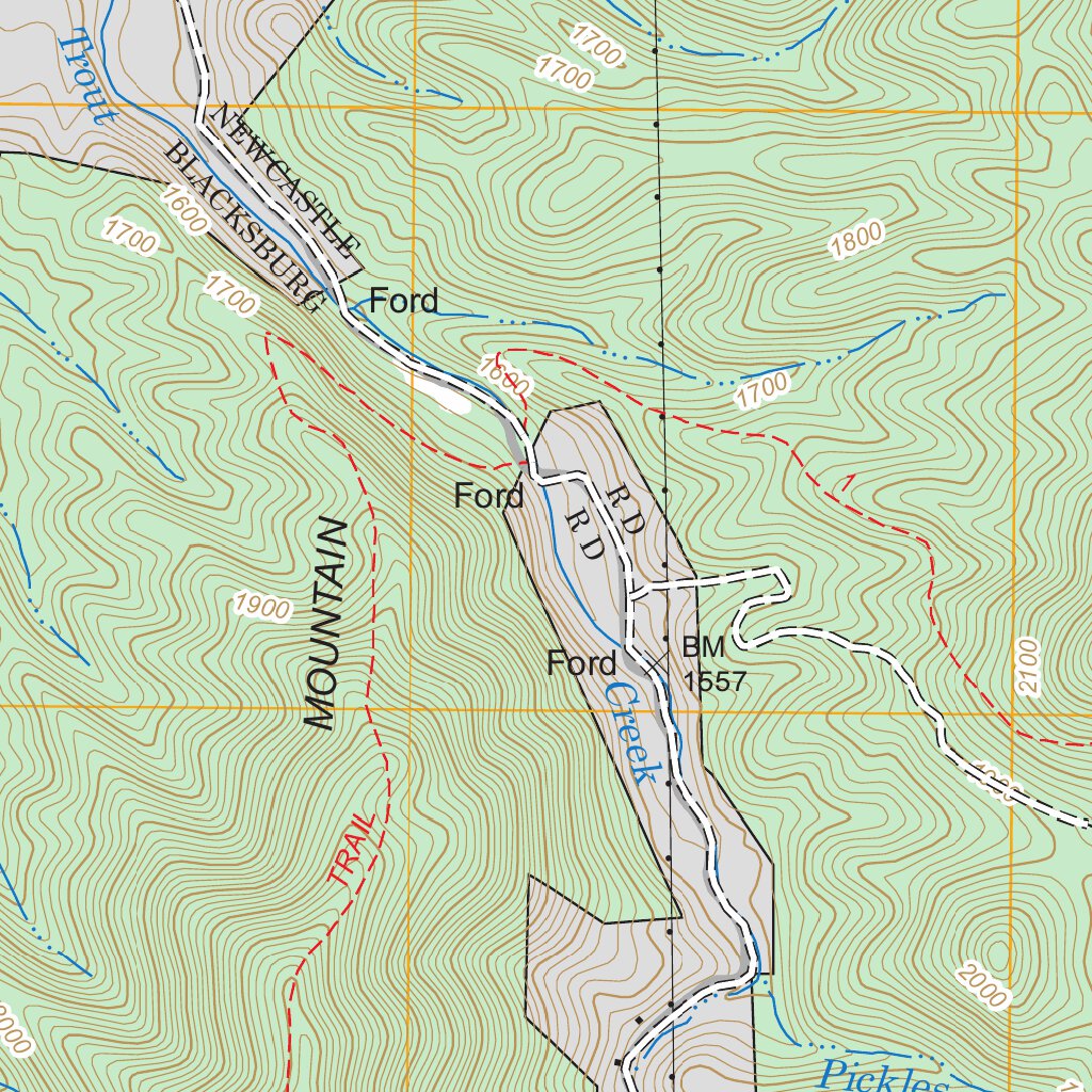 Looney, VA FSTopo Legacy Map by US Forest Service - Topo | Avenza Maps
