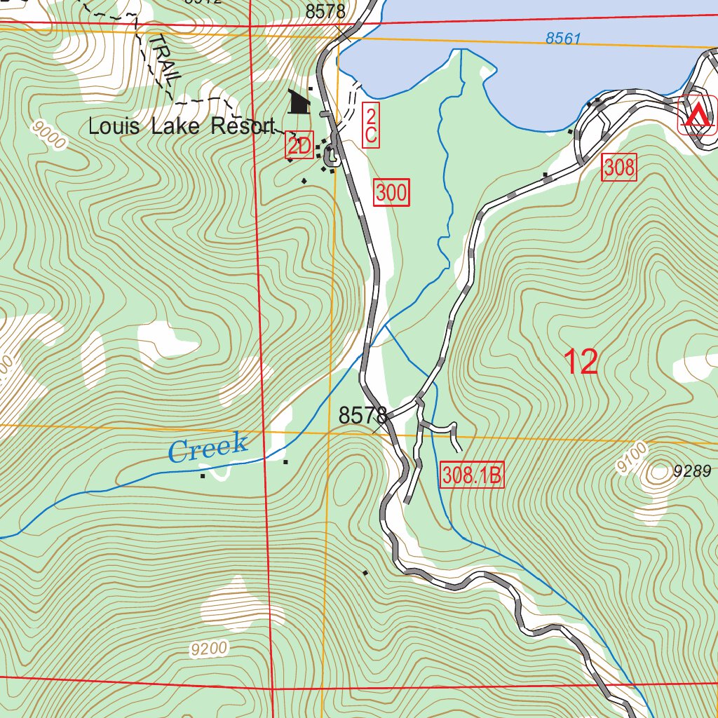 Louis Lake, WY FSTopo Legacy Map by US Forest Service - Topo | Avenza Maps