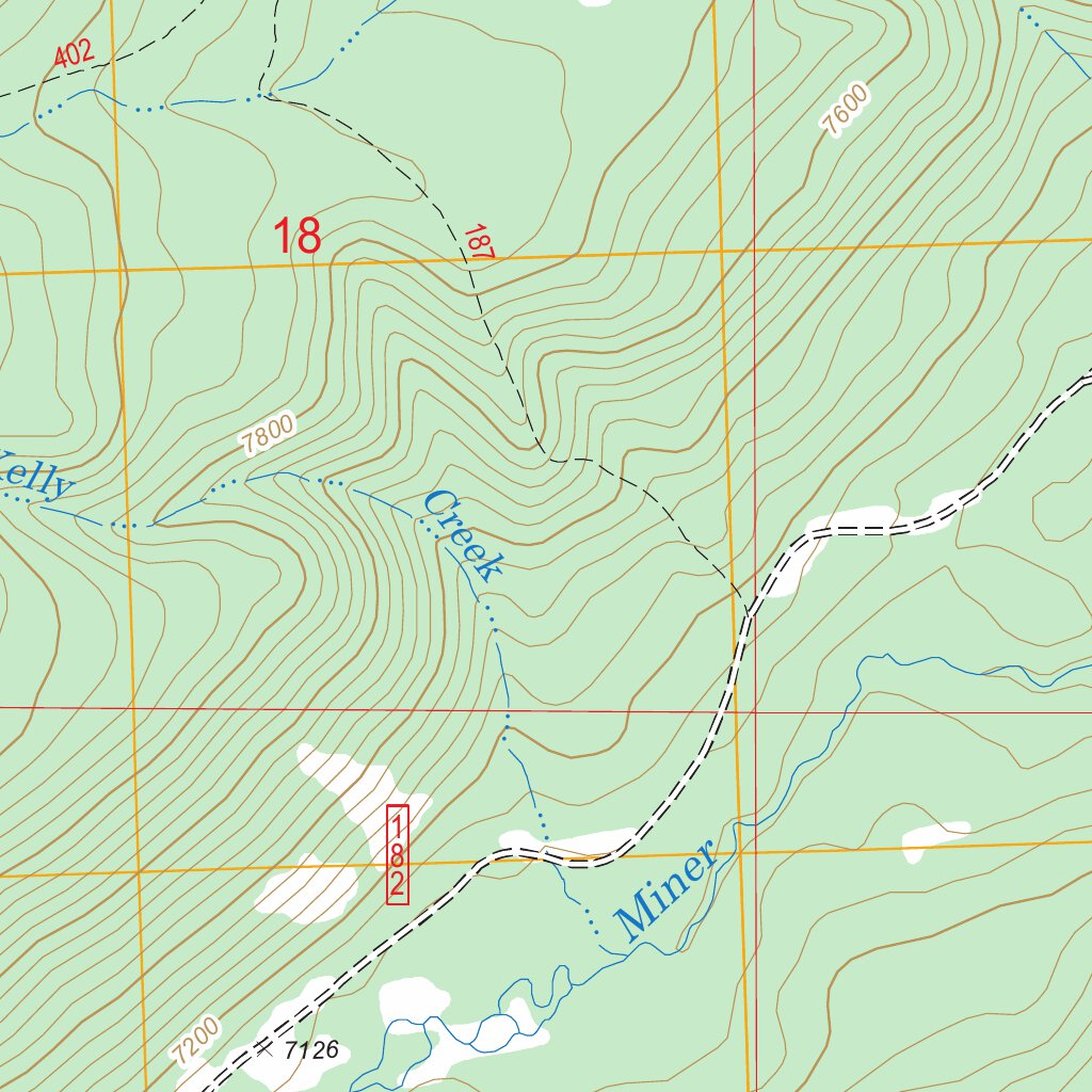 Lower Miner Lakes, MT FSTopo Legacy Map by US Forest Service - Topo ...