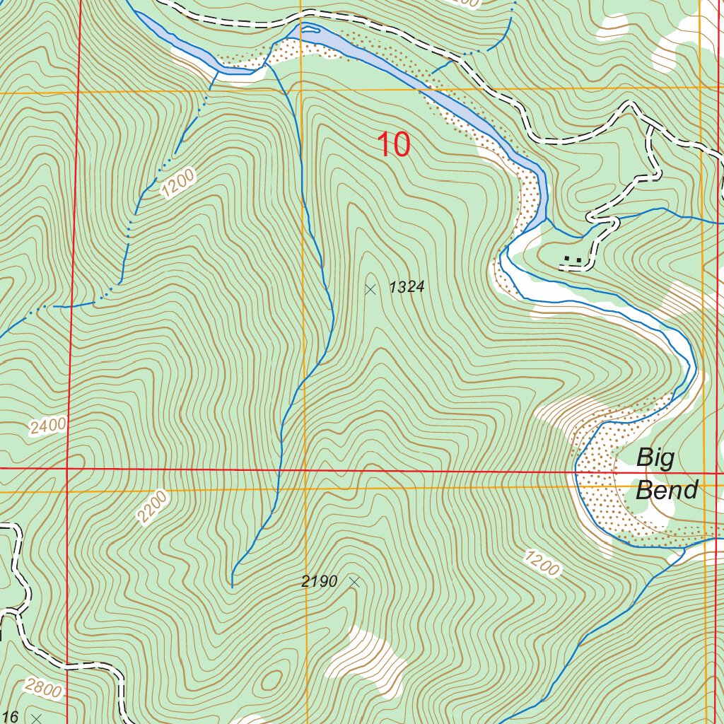 Mad River Buttes, CA FSTopo Legacy Map by US Forest Service - Topo ...