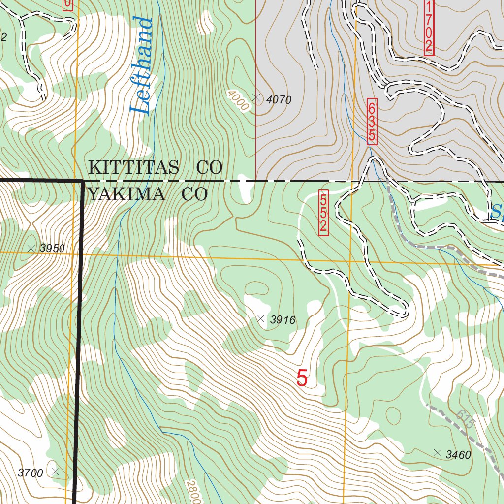Manastash Lake, WA FSTopo Legacy Map by US Forest Service - Topo ...
