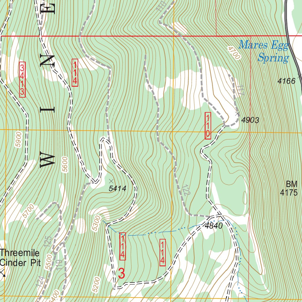 Mares Egg Spring, OR FSTopo Legacy Map by US Forest Service - Topo ...