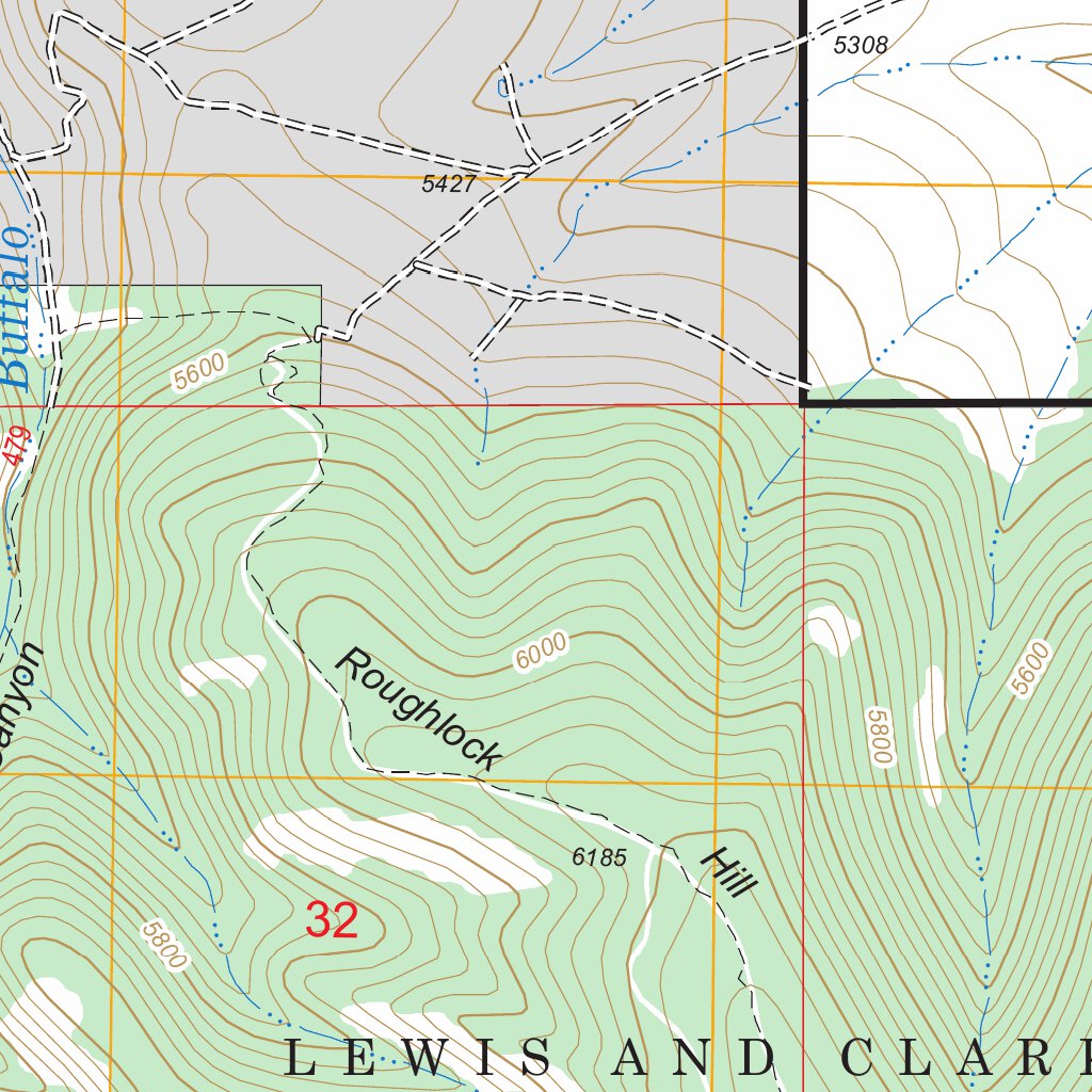 Martin Coulee, MT FSTopo Legacy Map by US Forest Service - Topo ...
