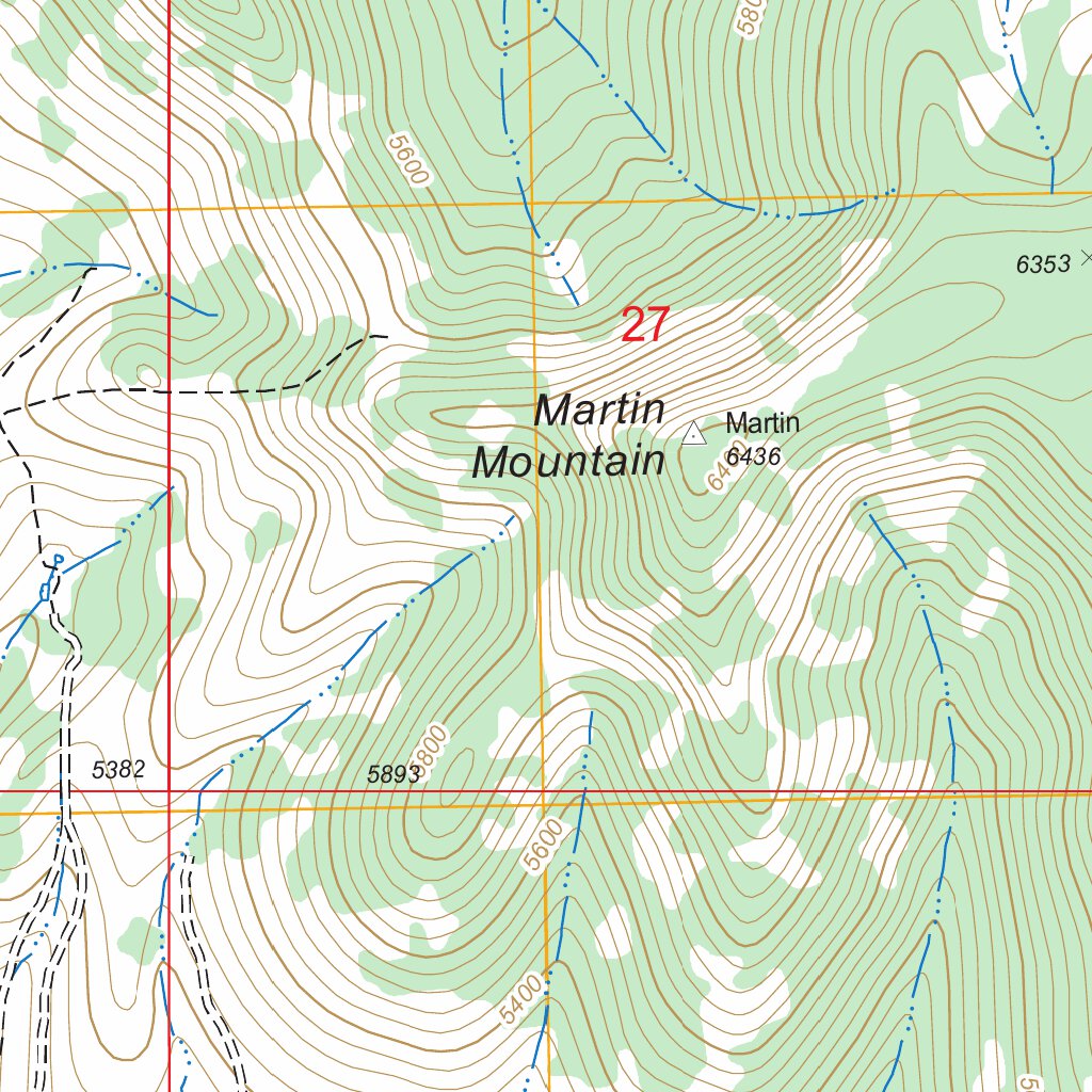 Martin Mountain, AZ FSTopo Legacy Map by US Forest Service - Topo ...