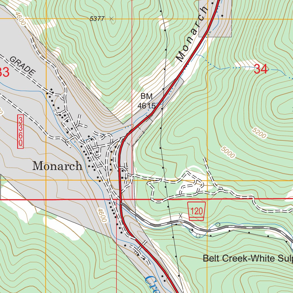 Monarch, MT FSTopo Legacy Map by US Forest Service - Topo | Avenza Maps
