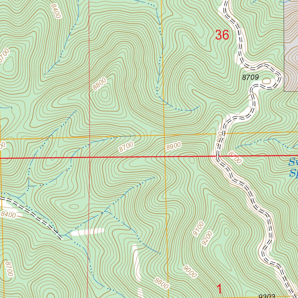 Monica Saddle, NM FSTopo Legacy Map by US Forest Service - Topo ...