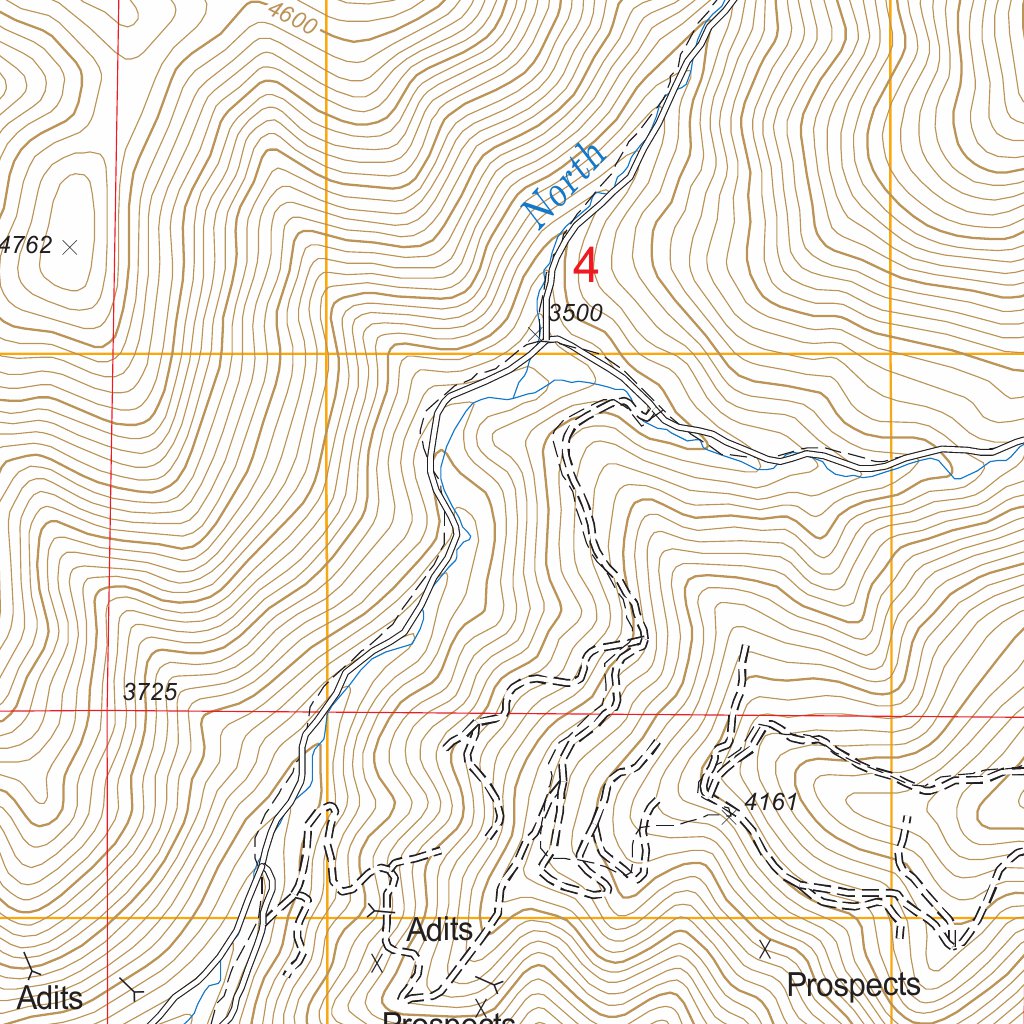 Monroe Butte, ID - OR FSTopo Legacy Map by US Forest Service - Topo ...