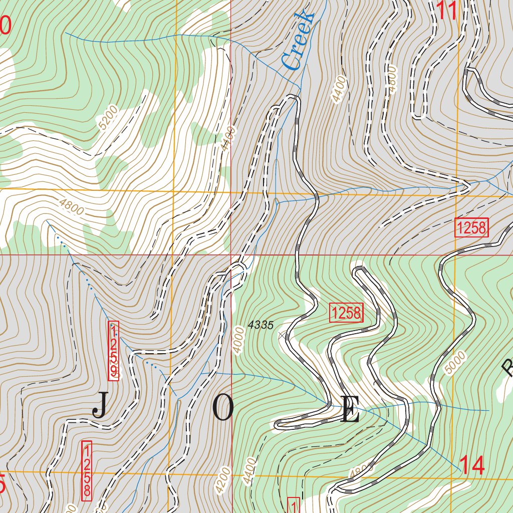 Montana Peak, ID FSTopo Legacy Map by US Forest Service - Topo | Avenza ...