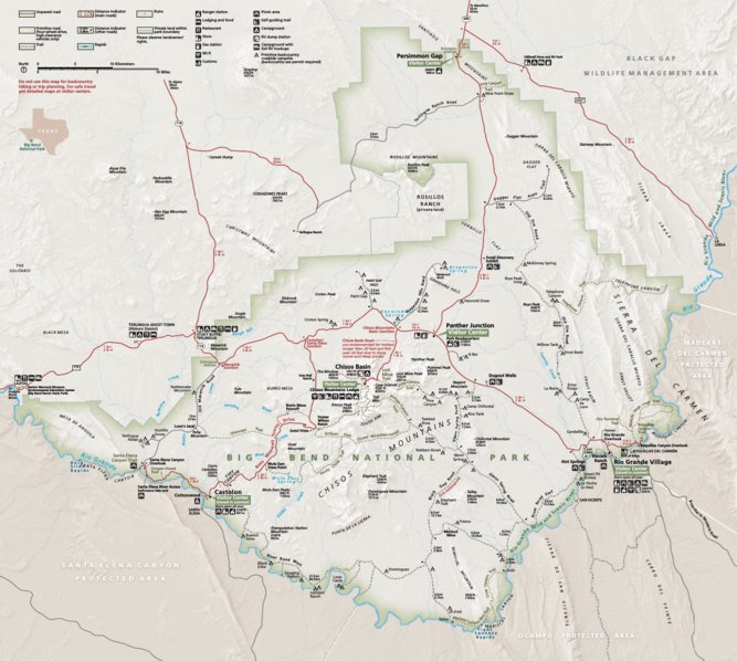 Big Bend National Park Map by US National Park Service | Avenza Maps