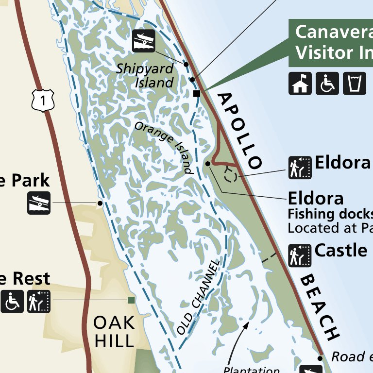 Canaveral National Seashore Map by US National Park Service | Avenza Maps