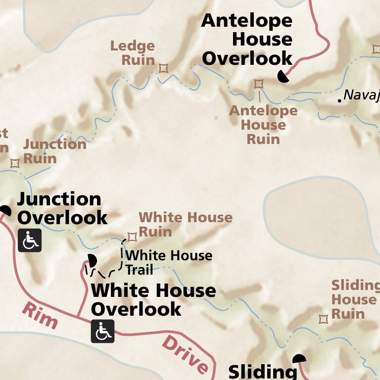 Canyon de Chelly National Monument Map by US National Park Service ...