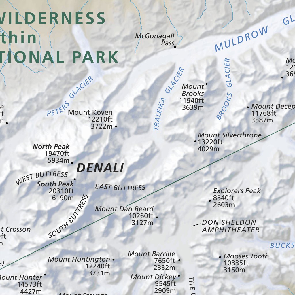 Denali National Park Map by US National Park Service | Avenza Maps