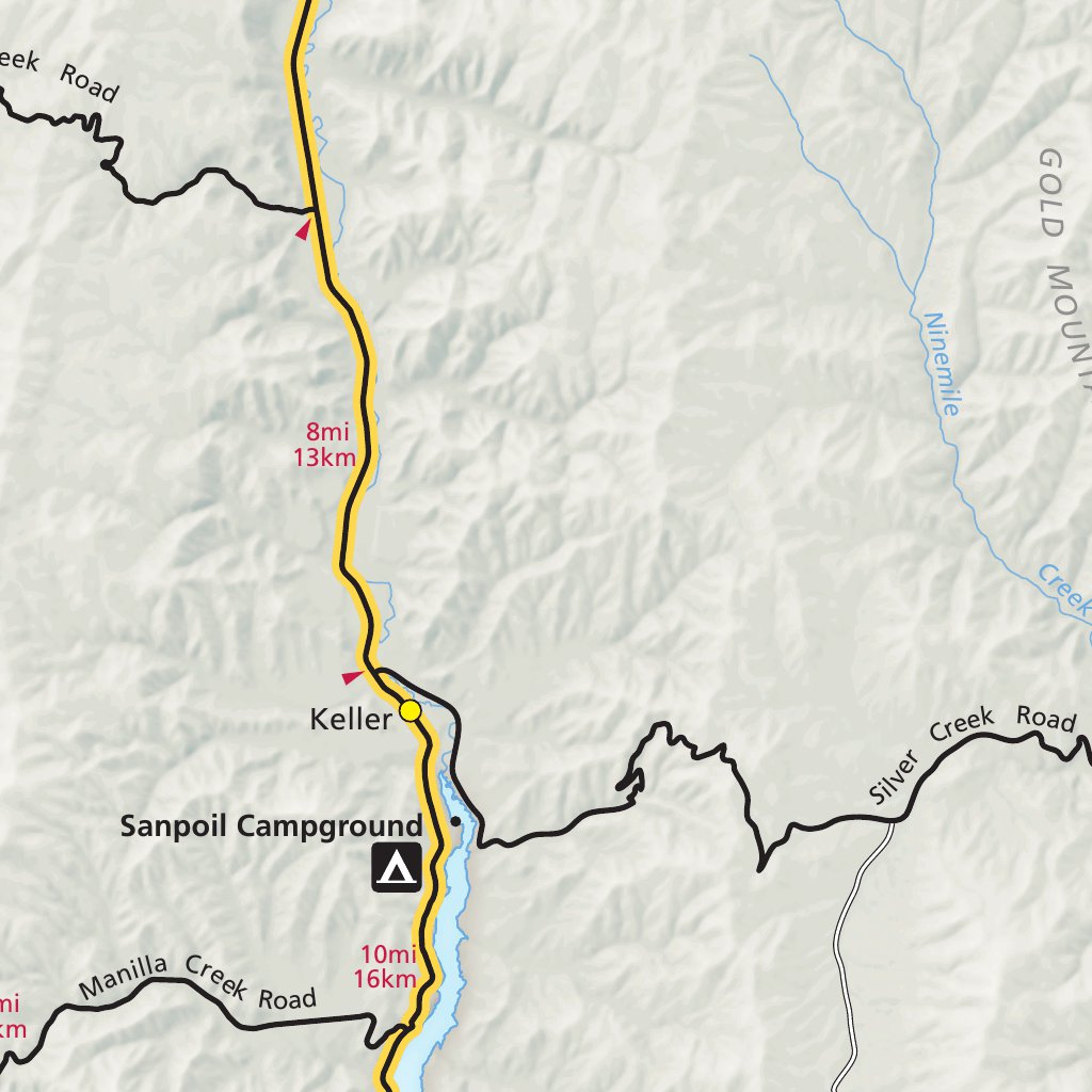 Lake Roosevelt National Recreation Area Map by US National Park Service ...