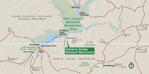 Rainbow Bridge National Monument - Area Map by US National Park Service ...