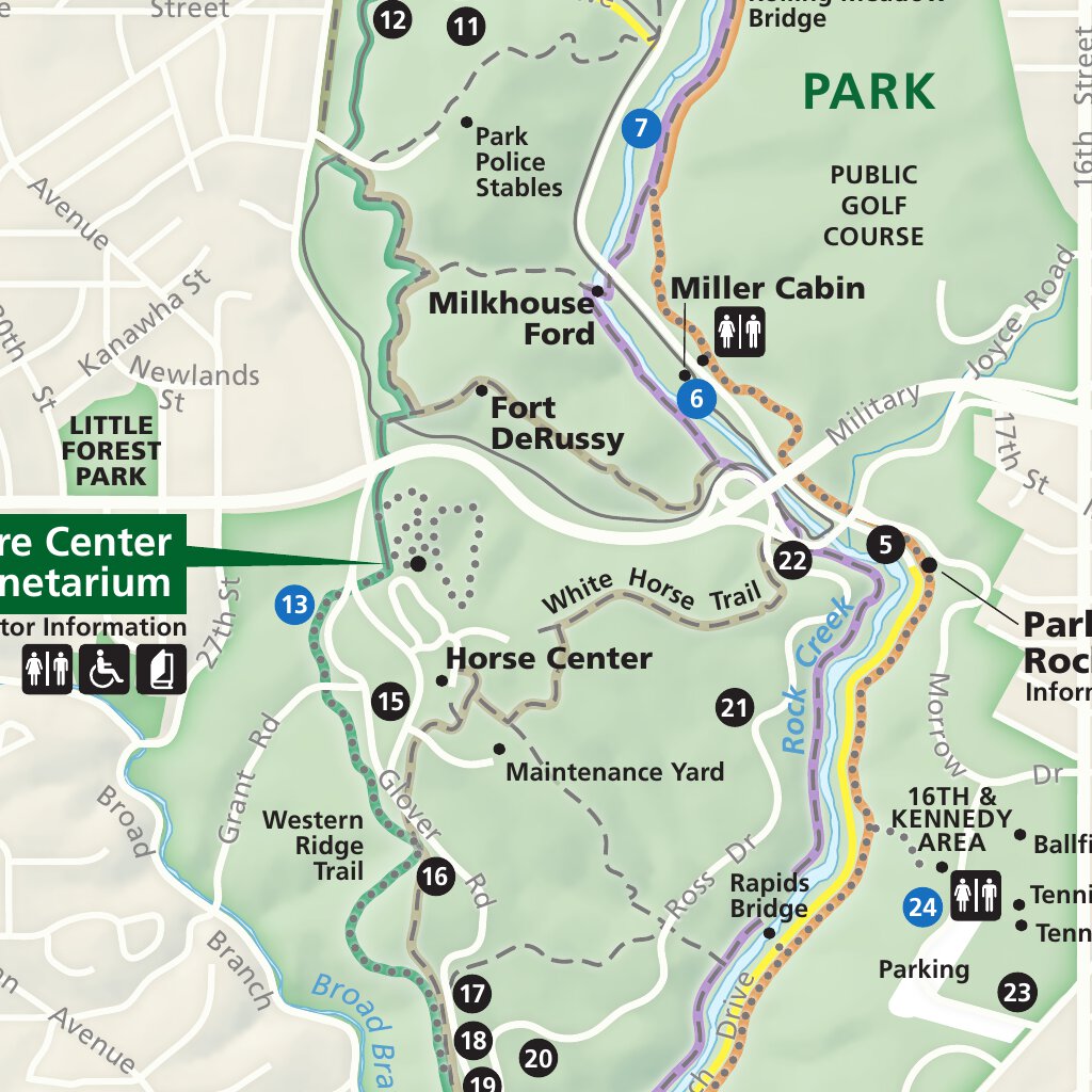 Rock Creek Park Map by US National Park Service | Avenza Maps